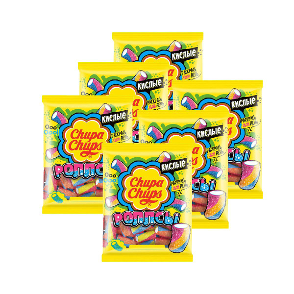 Мармелад Chupa Chups Роллсы жевательный, комплект: 6 упаковок по 70 г ...