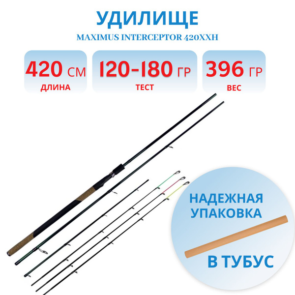 Удилище Maximus фидерное INTERCEPTOR, от 120 гр купить c доставкой на ...