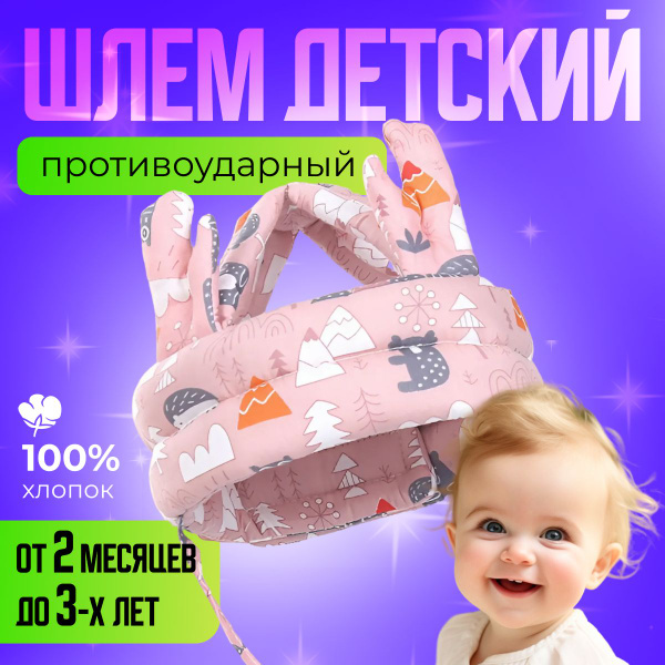 Противоударная шлем-шапка детская Marabou, шлем противоударный детский ...