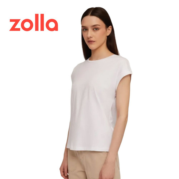 Футболка Zolla, размер 44, цвет белый, 100% Хлопок - купить по выгодной цене в интернет-магазине ...
