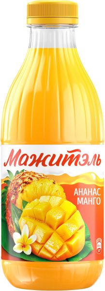 Напиток сывороточный МАЖИТЕЛЬ с соком J7 Ананас-Манго, без змж, 950г ...