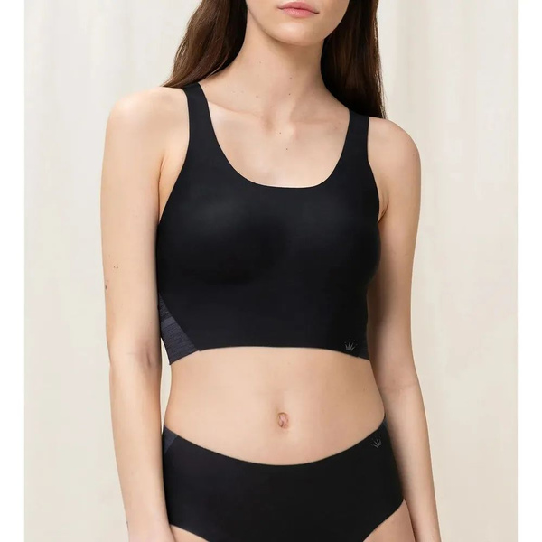 Топ-бюстье Женский TRIUMPH без косточек, размер 70D, 70E черный Повседневный Без застежки купить ...