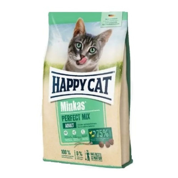 Happy Cat Minkas Perfect Mix сухой корм для взрослых кошек с птицей ...