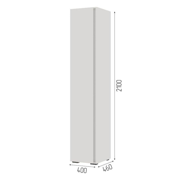 Шкаф пенал МФ Стендмебель Пенал закрытый ХЕЛЕН ПН 01 40x46x210 см купить C доставкой на Ozon по