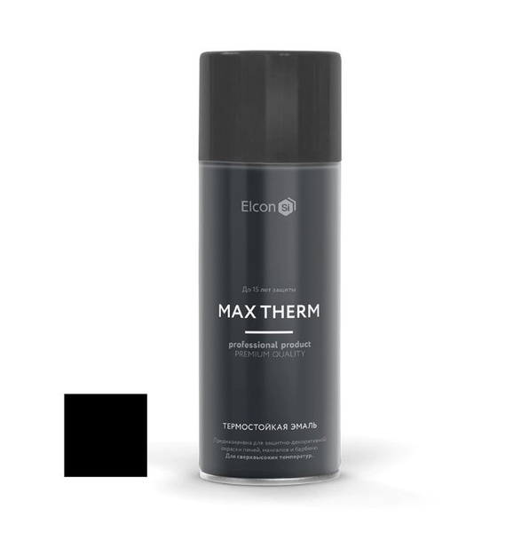 Аэрозольная краска Elcon 355004577, Алкидная, Полуглянцевое покрытие, черный - купить в интернет ...