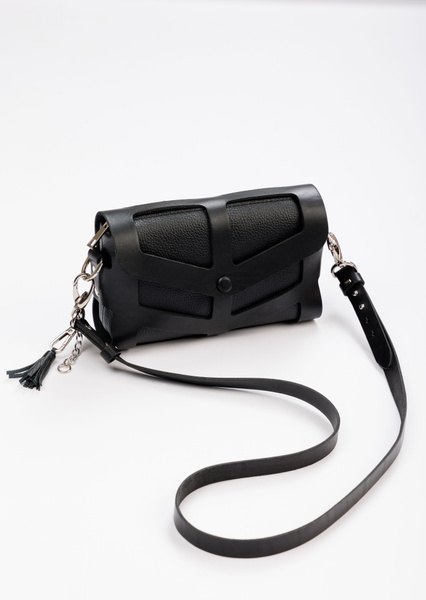 ROBERT DEV. Сумка женская через плечо кросс боди ILLUSION натуральная кожа, черная купить на ...