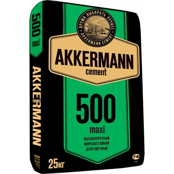 Цемент М-500 25кг Akkermann maxi, Высокопрочный, Морозостойкий купить ...