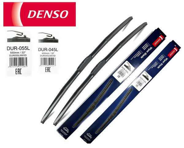 Комплект гибридных щеток стеклоочистителя DENSO DUR-055L+DUR-045L ...