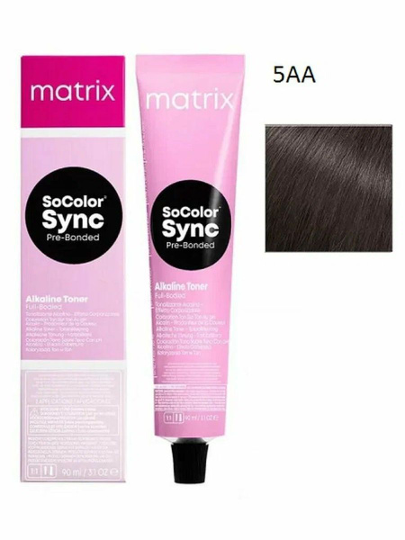 Крем краска для волос без аммиака Matrix Cоlоr Sync 5AA 90мл купить на ...