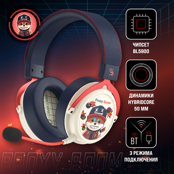 Наушники Полноразмерные A4Tech Bloody MR595 Proxy Boom BT - купить по ...