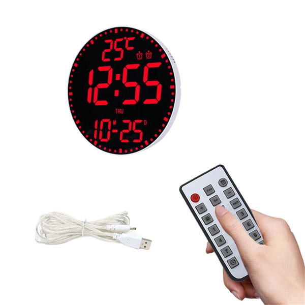 Цифровые настенные часы со светодиодным будильником с большим дисплеем электронное питание Usb