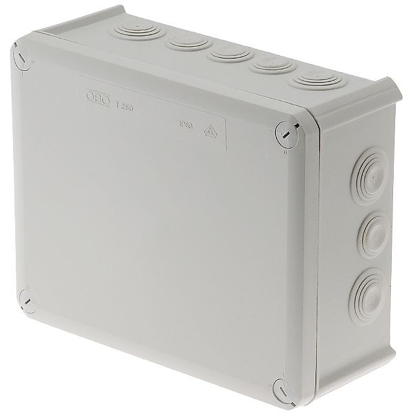 Коробка Т250 2007109 пластиковая с сальниками 240х190х95мм IP66 серая ...