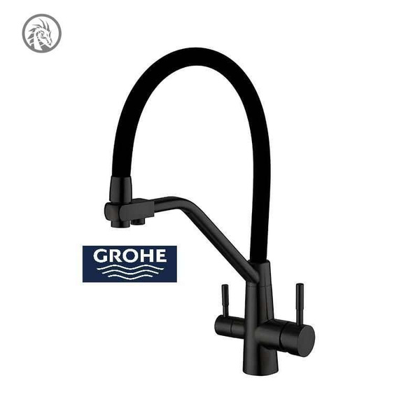 GROHE Смеситель для кухни с гибким изливом и фильтром для питьевой воды ...