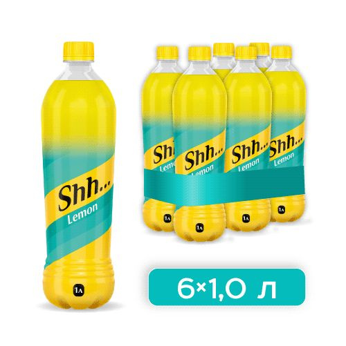 Газированный безалкогольный тонизирующий напиток Тоник Shh 1 литр 6 шт ...