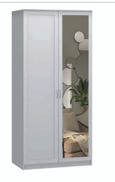 Шкаф распашной Шкаф 2х створчатый "Стэн 2"с зеркалом, 70x50x200 см ...