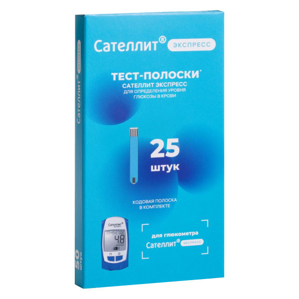Сателлит Экспресс ПКГ-03, тест-полоски, 25 шт. купить на OZON по низкой ...