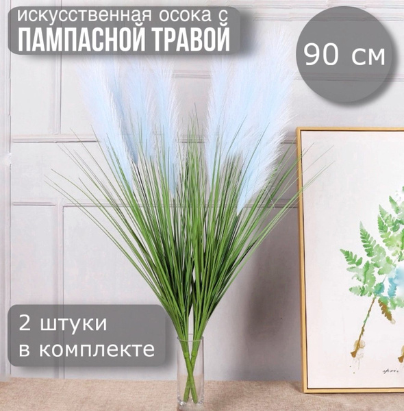 Пампасная трава, с осокой. 90 см - купить с доставкой по выгодным ценам ...
