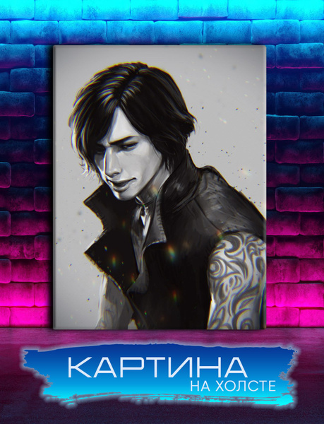 Картина на холсте Devil may cry, Девил май край, Ви (8) 61х80 см ...