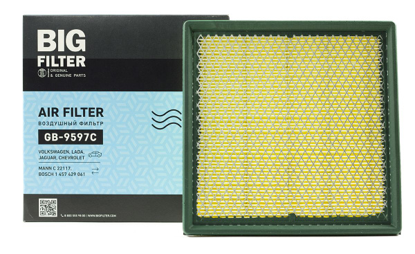 BIG FILTER GB9597C Фильтр воздушный ВАЗ ЛАДА LADA инжектор Калина ...