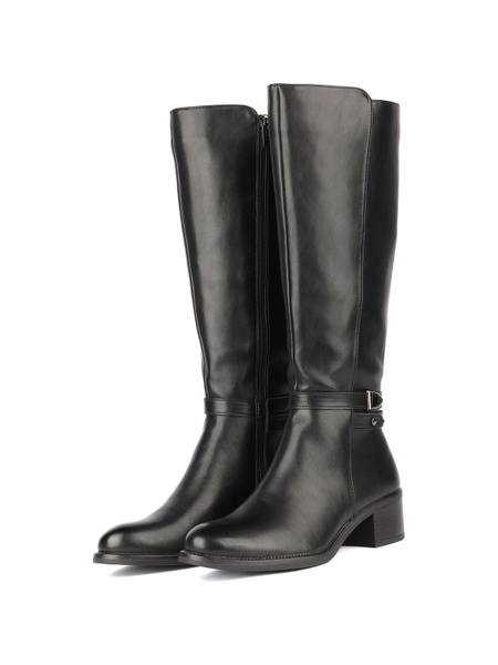 Сапоги Женский Instreet, размер 36 черный Демисезон 5 Толстый каблук Россия Молния купить c ...