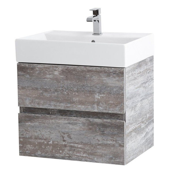 Тумба с раковиной Cezares MOLVENO 46-60-2C-SO-LG серое дерево - купить ...