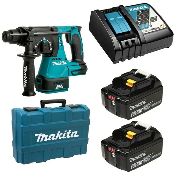 Аккумуляторный перфоратор Makita LXT DHR242RTE (18Вольт, 2 BL1850B, Li ...