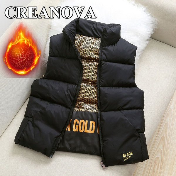Жилет утепленный Девочки, Мальчики CREANOVA черный, размер 150 Breathable Молния Китай Бег ...