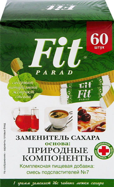 Заменитель сахара FITPARAD N7 смесь пищевая сладкая на основе ...