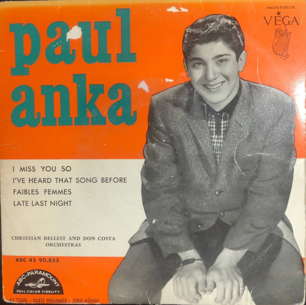 Paul Anka - I Miss You So (7", 1LP Франция, 1959, EX/EX) - купить с доставкой по выгодным ценам ...