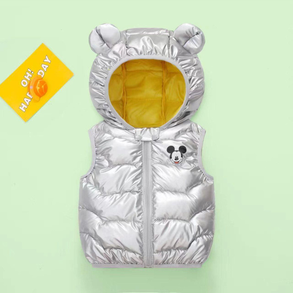 Жилет Мальчики, Девочки THANHDAT серебро Полиэстер, размер 98, 104 Молния Китай купить c ...
