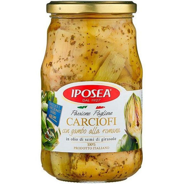 Артишоки консервированные Iposea со стеблем в масле 510 г купить на ...