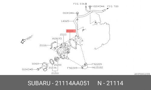 Прокладка помпы IMPREZA (G11/G12) 2000-20112 - Subaru арт. 21114AA051 ...