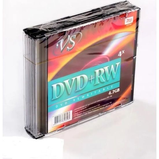 DVD+RW оптический диск, VS DVD+RW 4,7 GB 4x SL/5 купить на OZON по низкой цене (1739839662)
