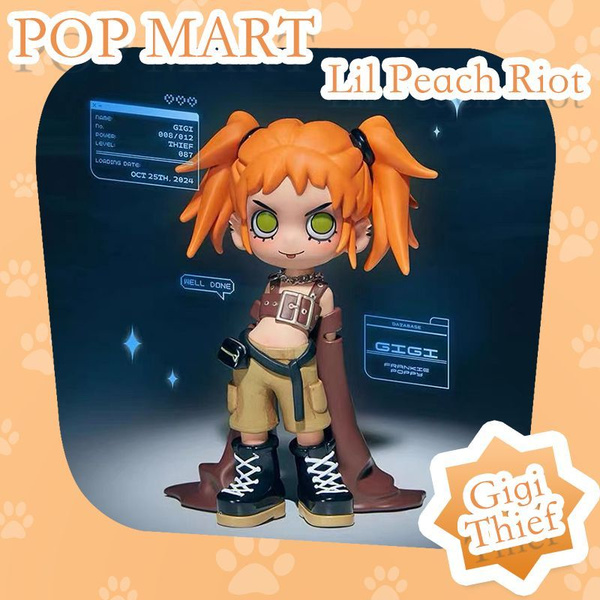 POP MART & Lil Peach Riot Loading Серия Слепая коробка, Коллекционные фигурки, Подарки, Gigi ...
