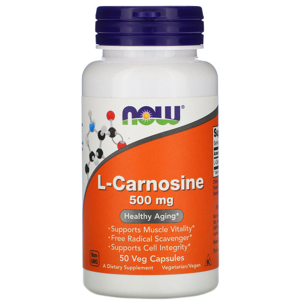 L-Carnosine 500 мг (L-Карнозин) 50 капсул (Now Foods) купить на OZON по ...