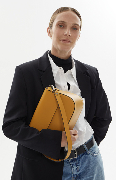 Сумка женская на плечо натуральная кожа Италия APRELL 0307 карри купить ...