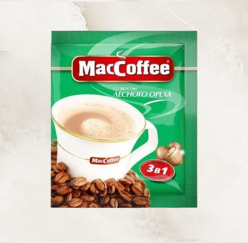 Кофе 3в1 MacCoffee the Original Лесной орех, 25 пакетиков кофе по 18г ...