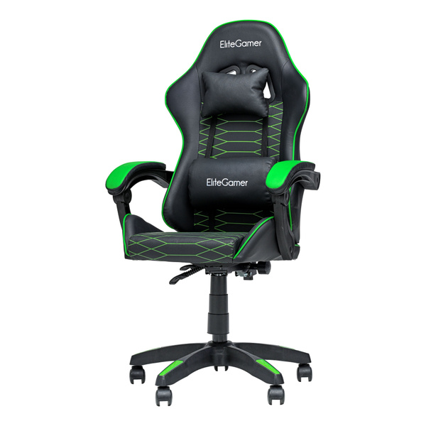 Кресло компьютерное игровое на колесиках EliteGamer купить на OZON по ...