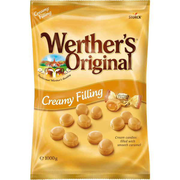 Конфеты Werthers Original Creamy Filling, Cливочная карамель с начинкой ...