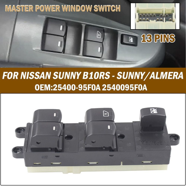 LHD Переключатель управления стеклоподъемниками для Nissan Sunny ALMERA ...
