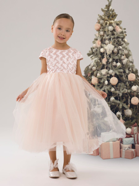 Праздничное платье LELUkids для девочки Тори, бежевый, р-р 92 Танцы ...