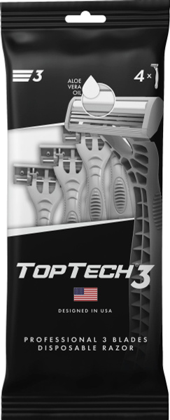 Бритва одноразовая TOPTECH 3, 4шт купить на OZON по низкой цене (1781114726)
