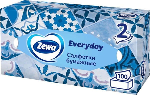 Салфетки бумажные Эвридей 2-слоя, в коробке, 100шт купить на OZON по ...