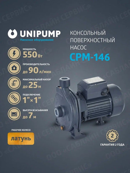 Садовый насос UNIPUMP CPM2802/._110_35, 220 л/мин купить c доставкой на OZON по низкой цене ...