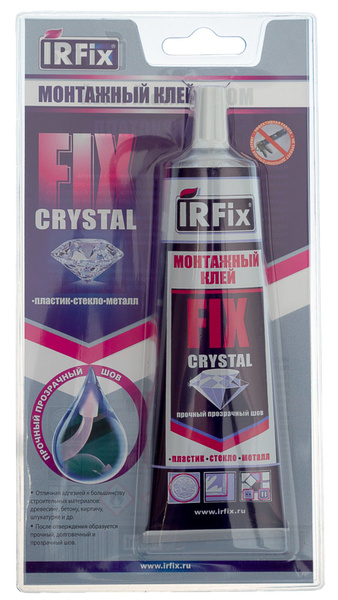 CRYSTAL FIX IRFIX Клей монтажный 100 мл бесцветный купить на OZON по низкой цене (1852973373)