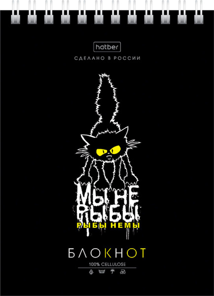 Набор блокнотов Hatber 6 штук/6 дизайнов 40 листов, формата А6, в клетку, на гребне -Проект ...
