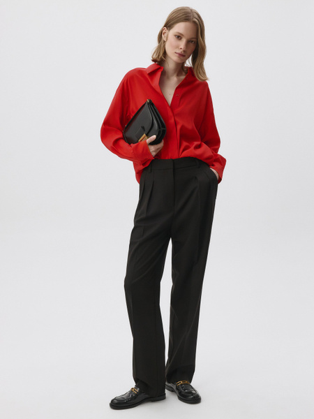 Брюки Женский SELA черный Повседневный, размер 42 На любой сезон Китай купить c доставкой на ...