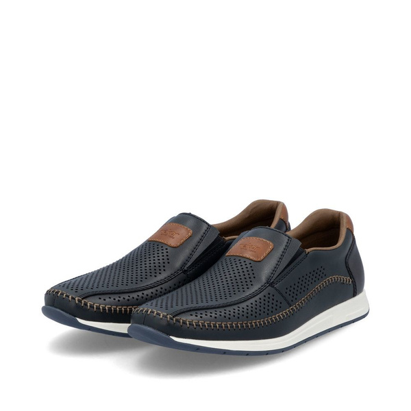 Полуботинки Мужской Rieker синий, размер 41 Лето G Без застёжки Швейцария купить c доставкой на ...