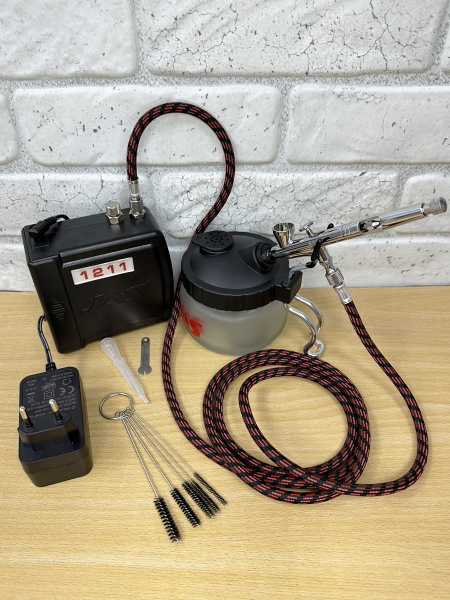 Набор для аэрографии Jas 1902 для маникюра ногтей (компрессор мощностью 10 Вт, ручка аэрограф ...