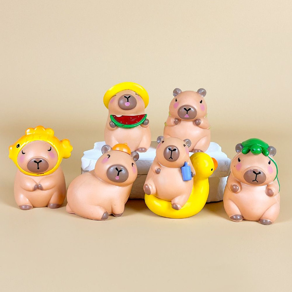 Набор фигурок Капибара / Capybara 6шт (6см, пакет) купить на OZON по низкой цене (1937261618)